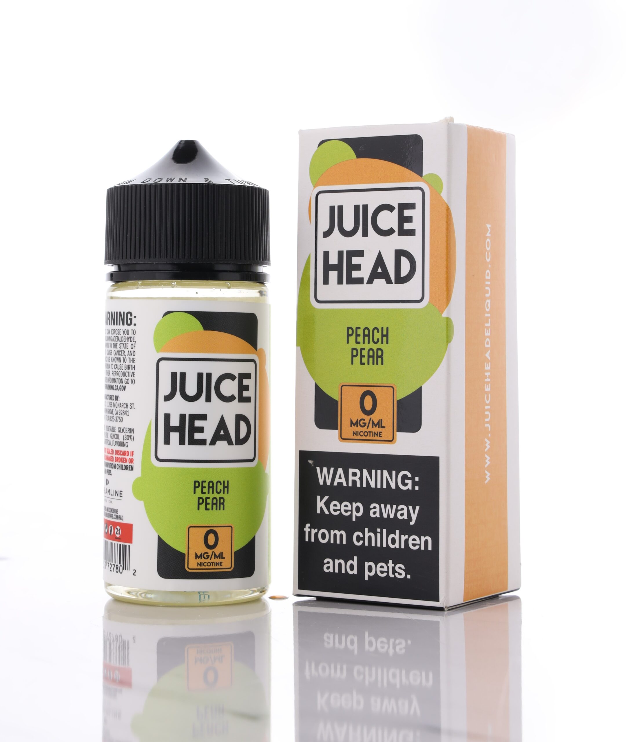 Juice Head - Peach Pear 100ML/0MG Nicotine